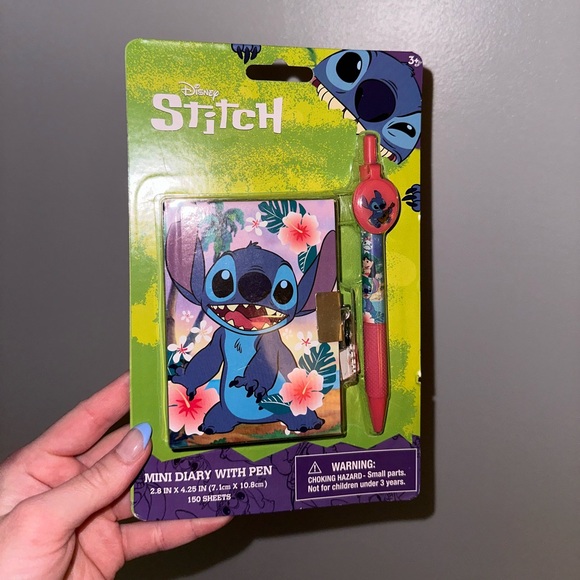 Disney | Other | Stitch Mini Diary And Pen | Poshmark